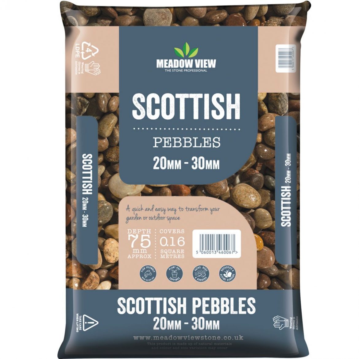 Scottish Pebbles 20-30mm - 20kg - Downham Garden Centre